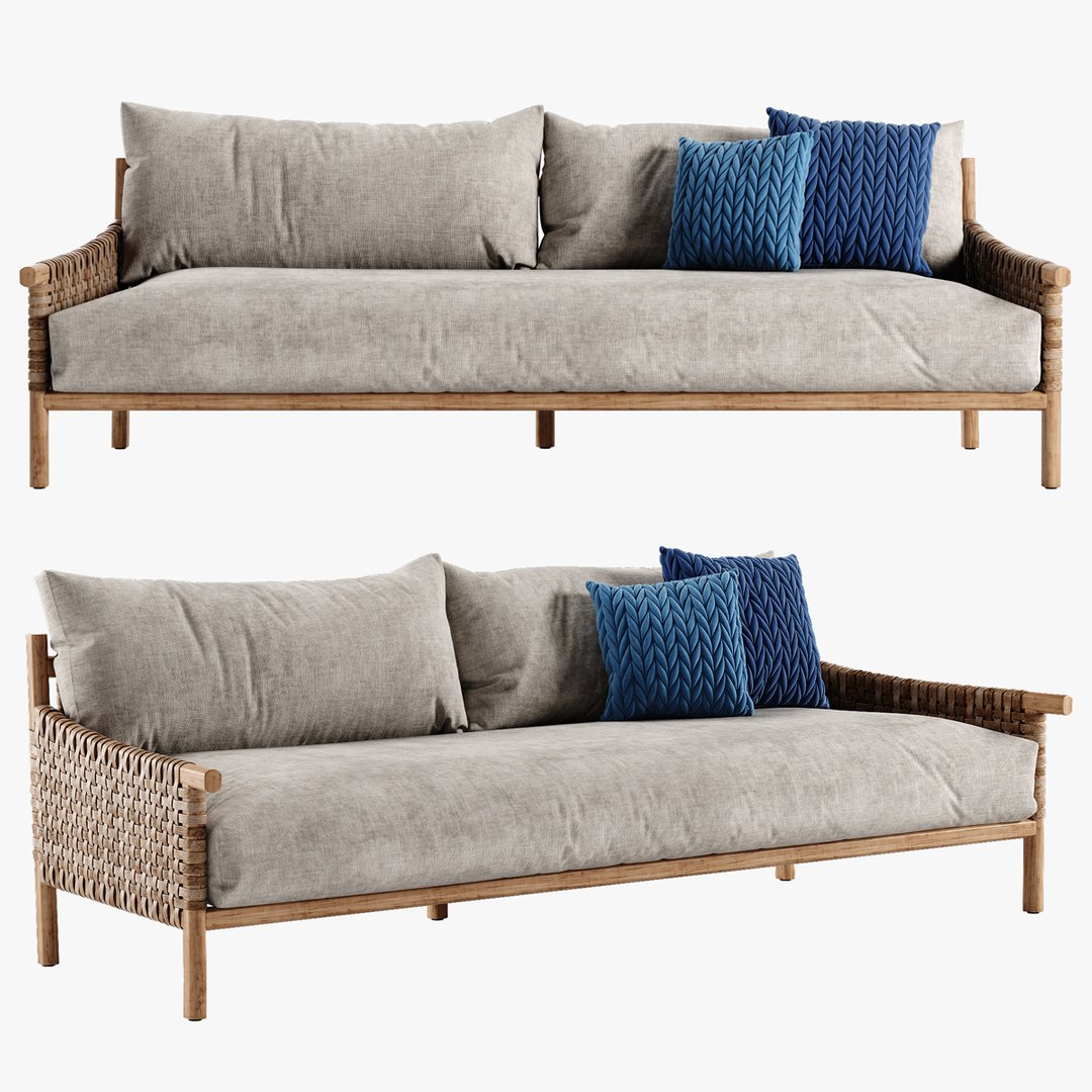 3D Model Paola Lenti Kiori Sofa - TurboSquid 2136916