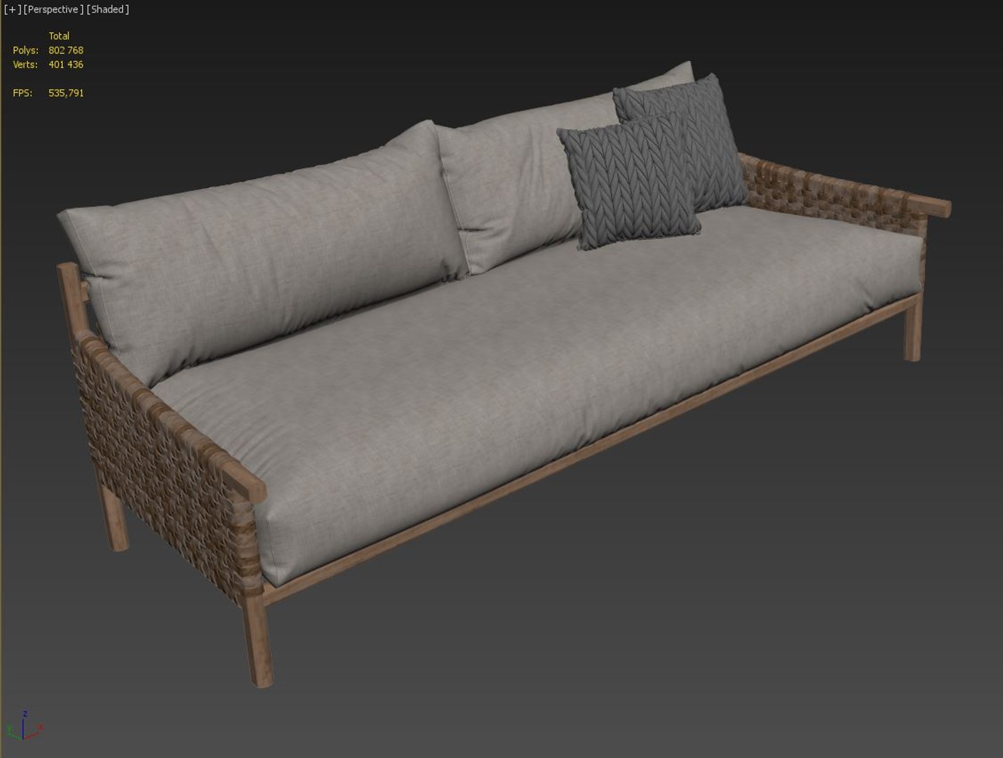 3D Model Paola Lenti Kiori Sofa - TurboSquid 2136916