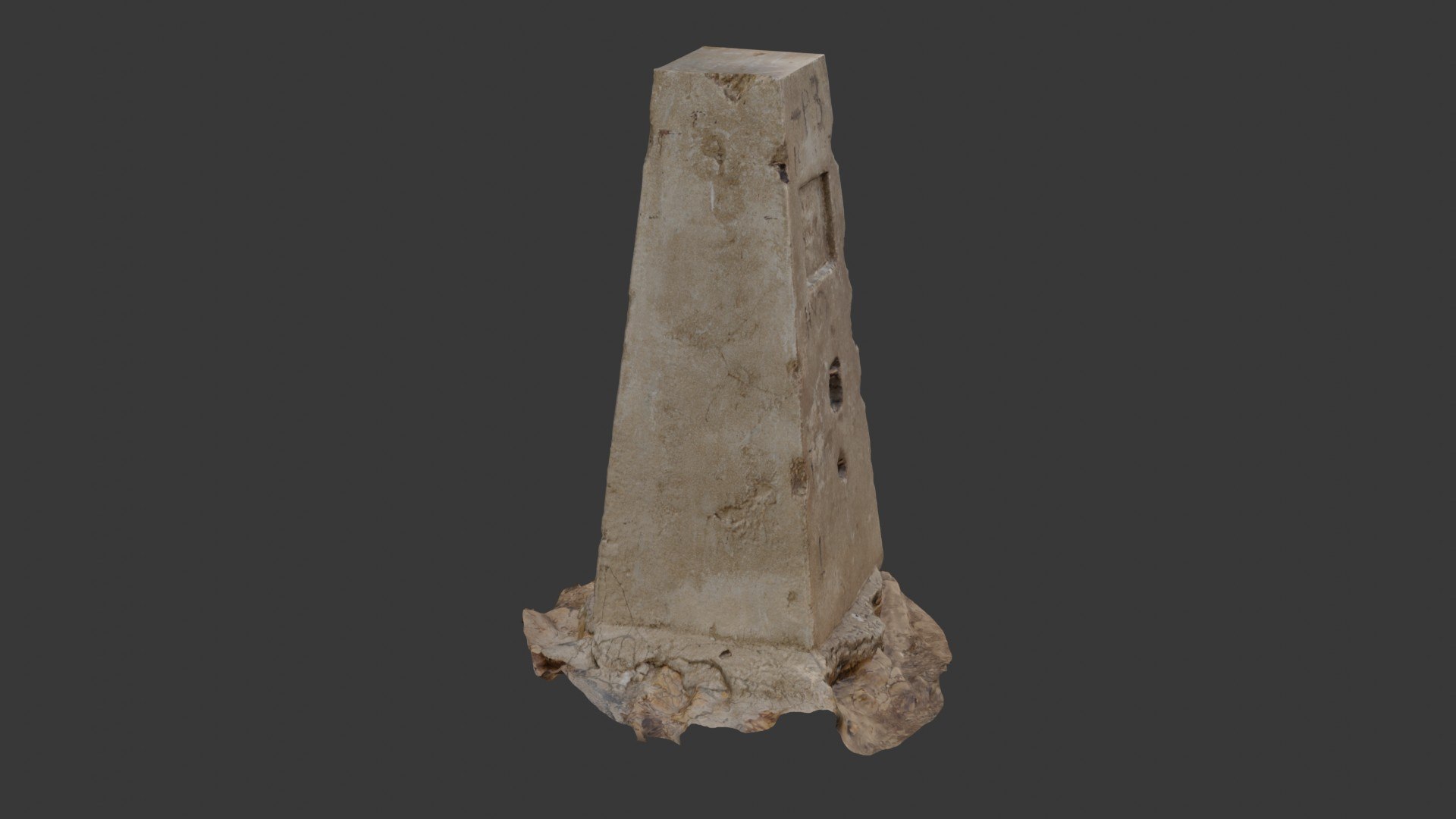3D Weathered Concrete Monument Scan Model - TurboSquid 2395233