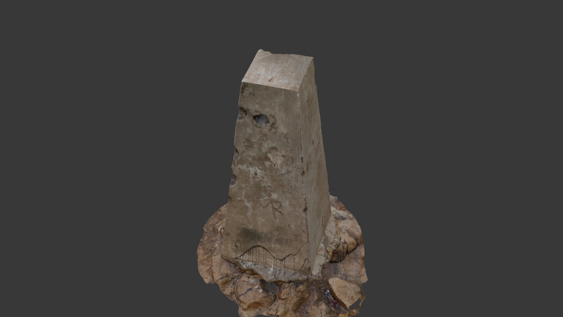 3D Weathered Concrete Monument Scan Model - TurboSquid 2395233