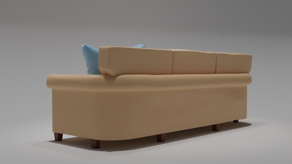 3D model Simple 3 - Seater Couch - TurboSquid 1947952