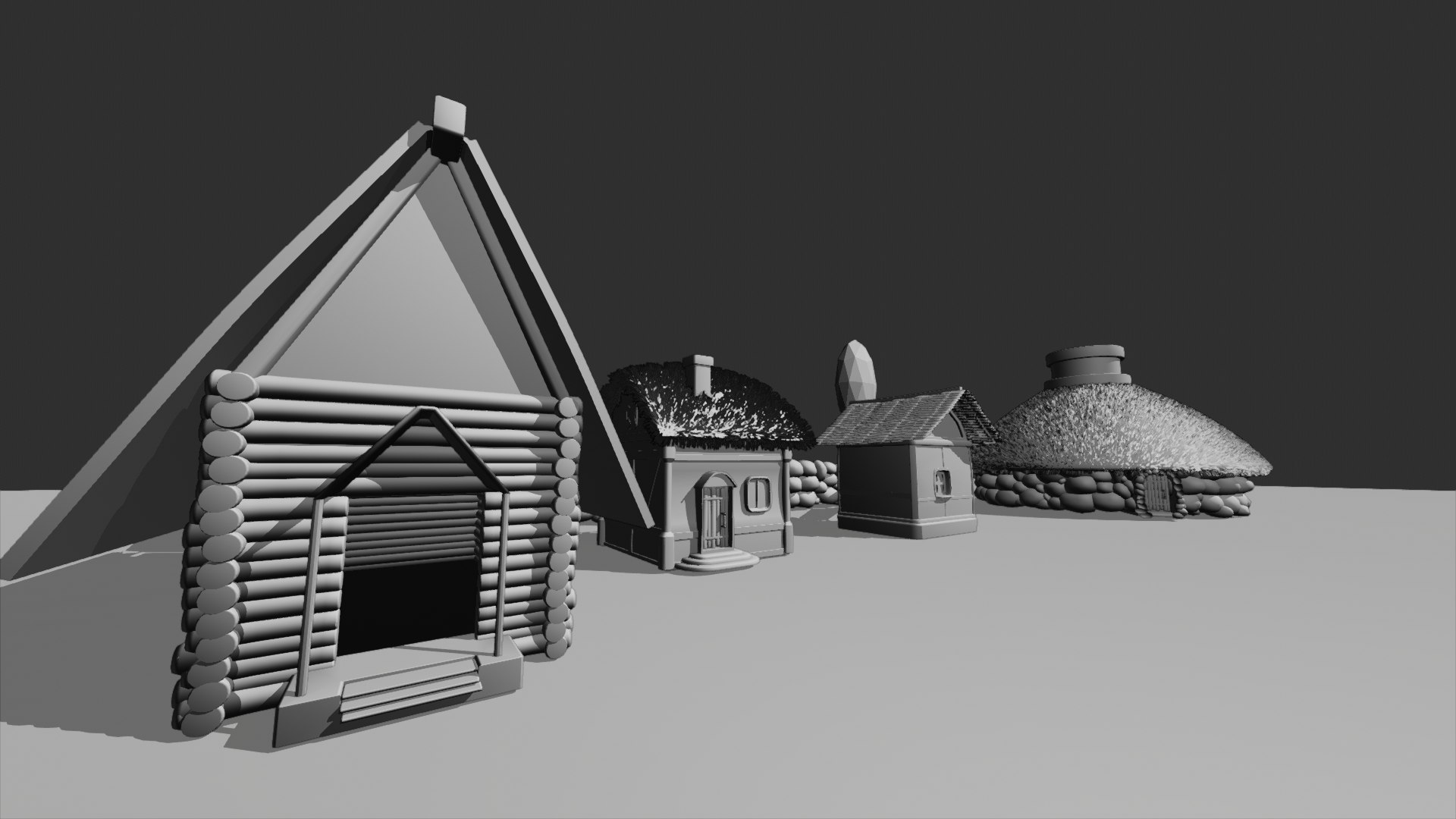3D Village Houses Model - TurboSquid 1447735