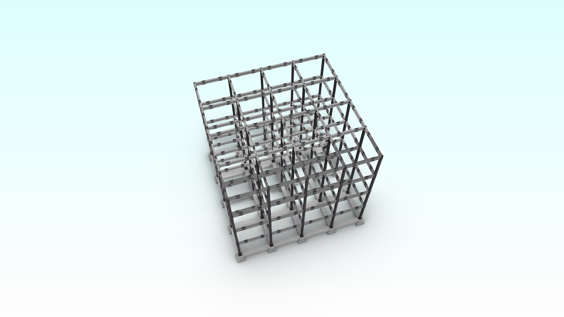 Steel-frame Building 2 3D Model - TurboSquid 2066556
