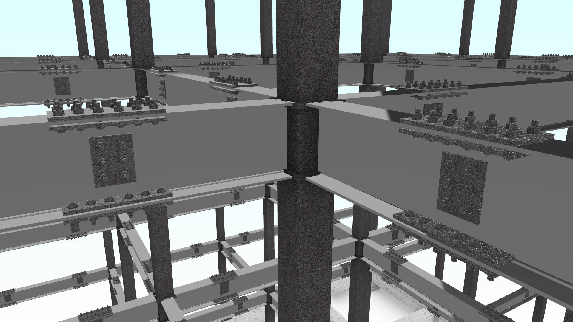 Steel-frame Building 2 3D Model - TurboSquid 2066556