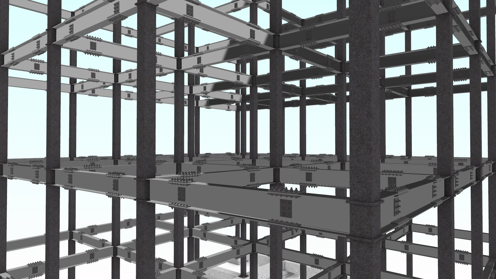Steel-frame Building 2 3D Model - TurboSquid 2066556
