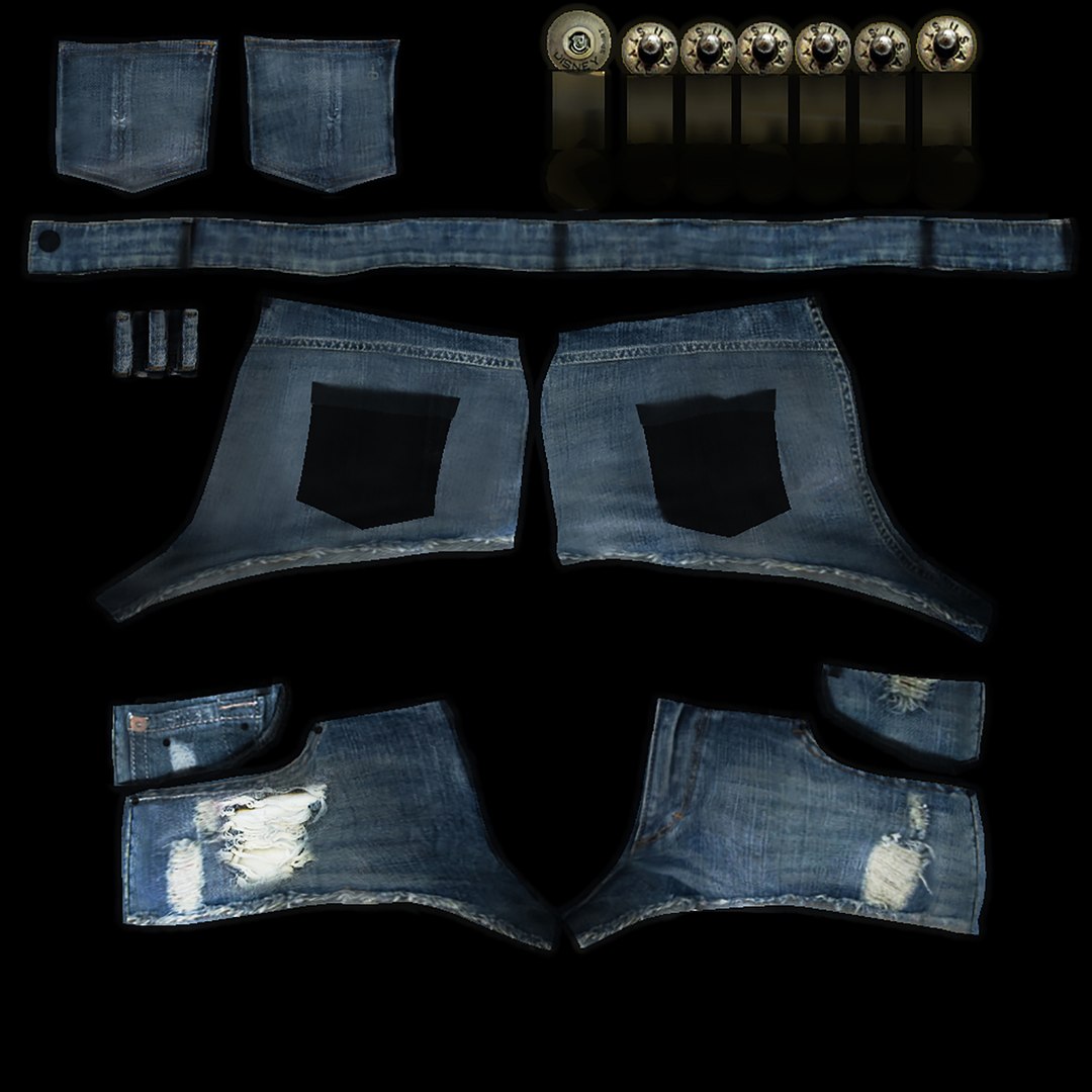 Ladies Ripped Denim Shorts 3D Model - TurboSquid 1807061