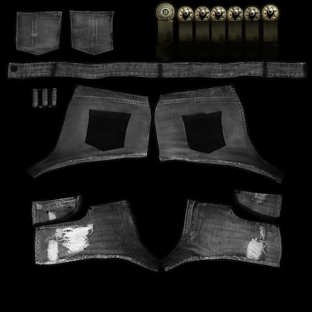 Ladies Ripped Denim Shorts 3D Model - TurboSquid 1807061