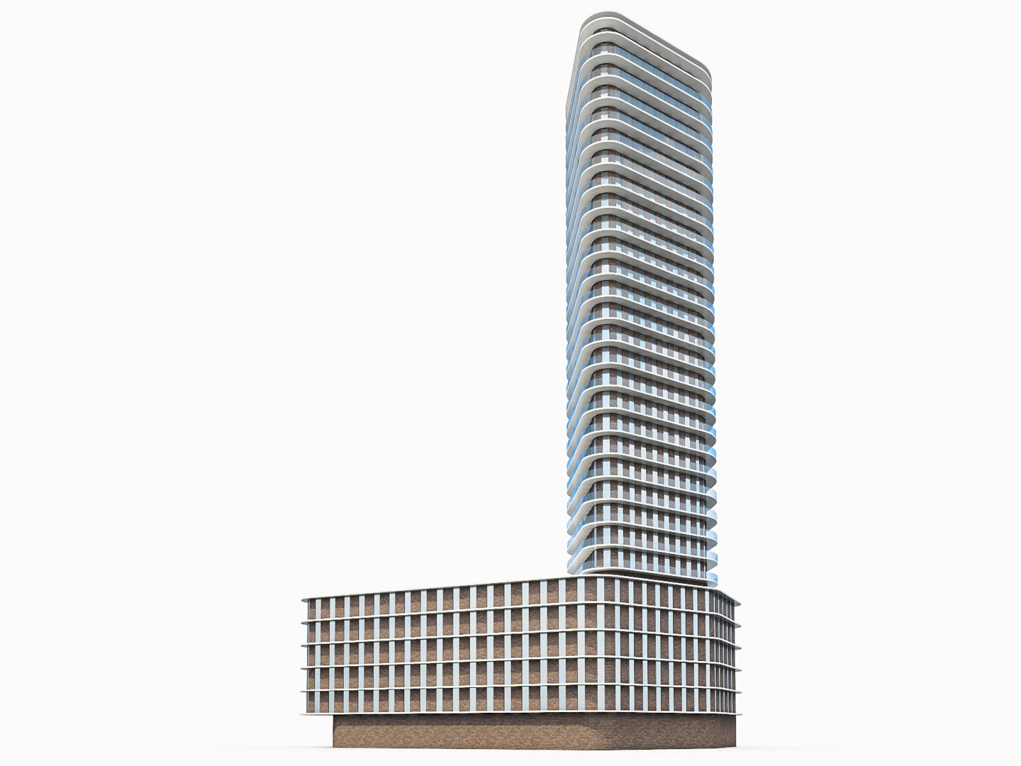 3d Residential Building Exterior Model