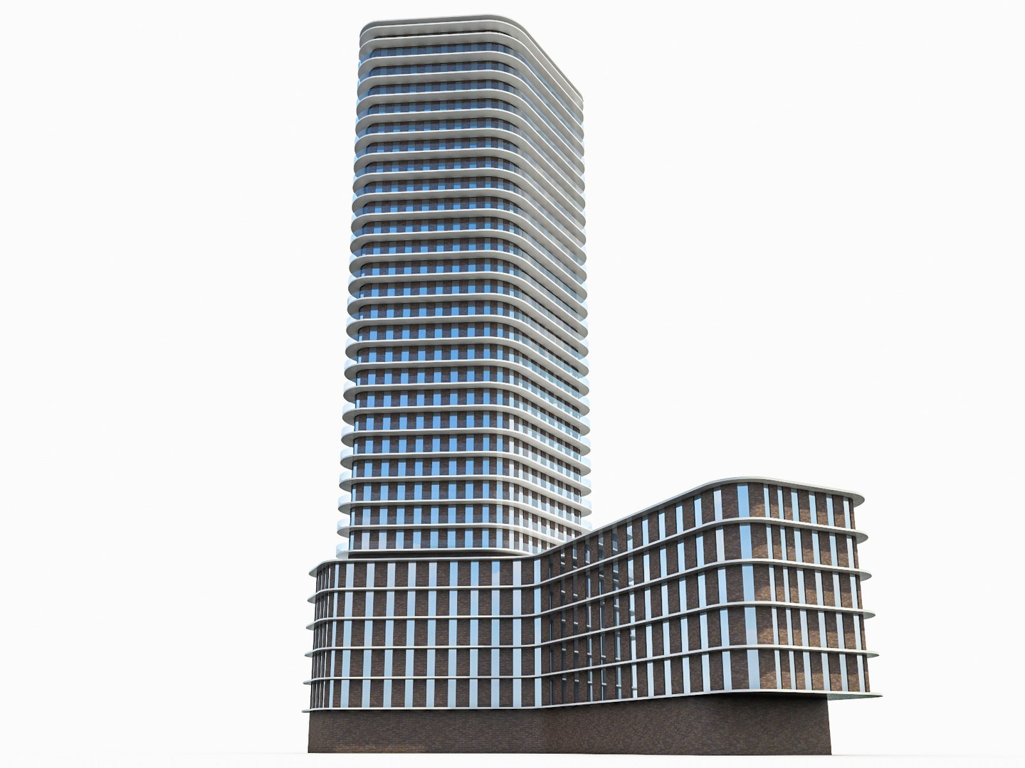 3d Residential Building Exterior Model