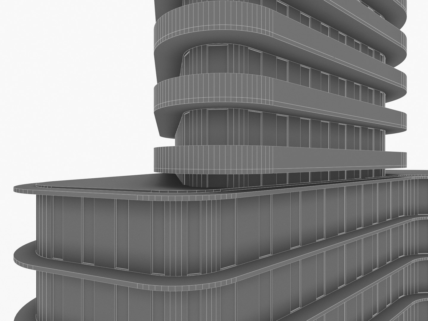 3d Residential Building Exterior Model