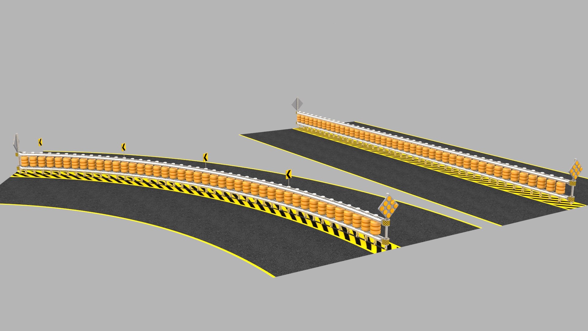 Rolling Barrier 3D - TurboSquid 1530928