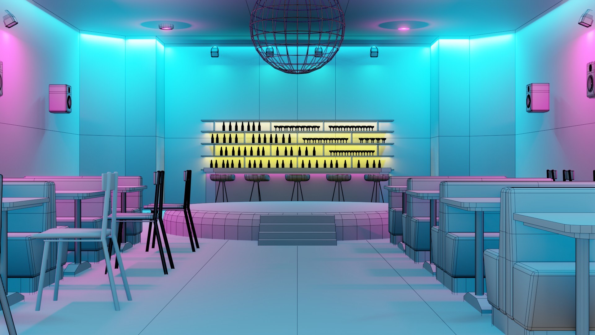 Night Club - Low Poly - Game Ready 3D Model - TurboSquid 2034708