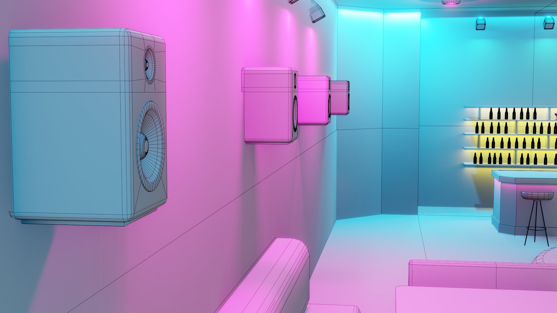 Night Club - Low Poly - Game Ready 3D Model - TurboSquid 2034708