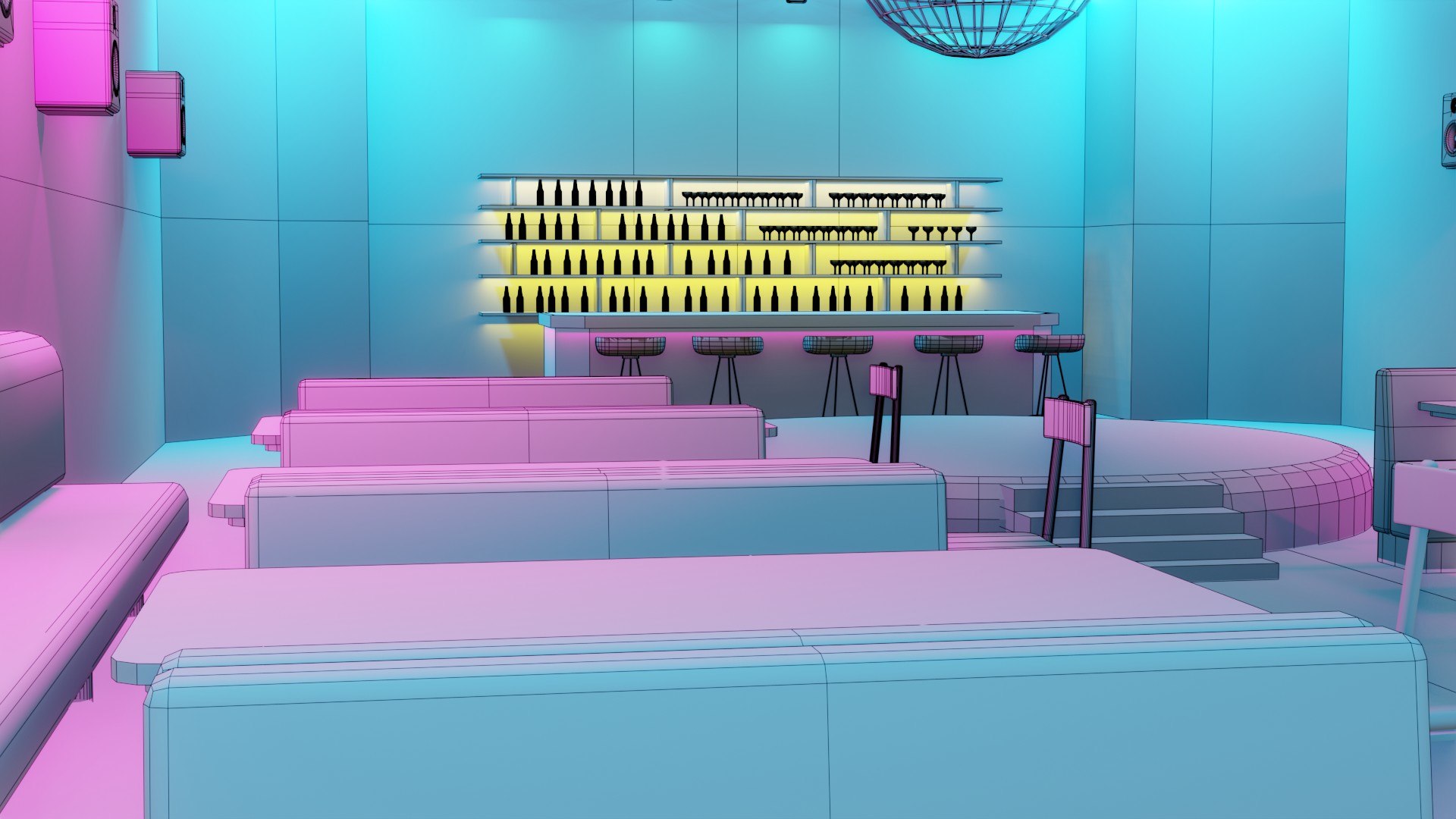 Night Club - Low Poly - Game Ready 3D Model - TurboSquid 2034708