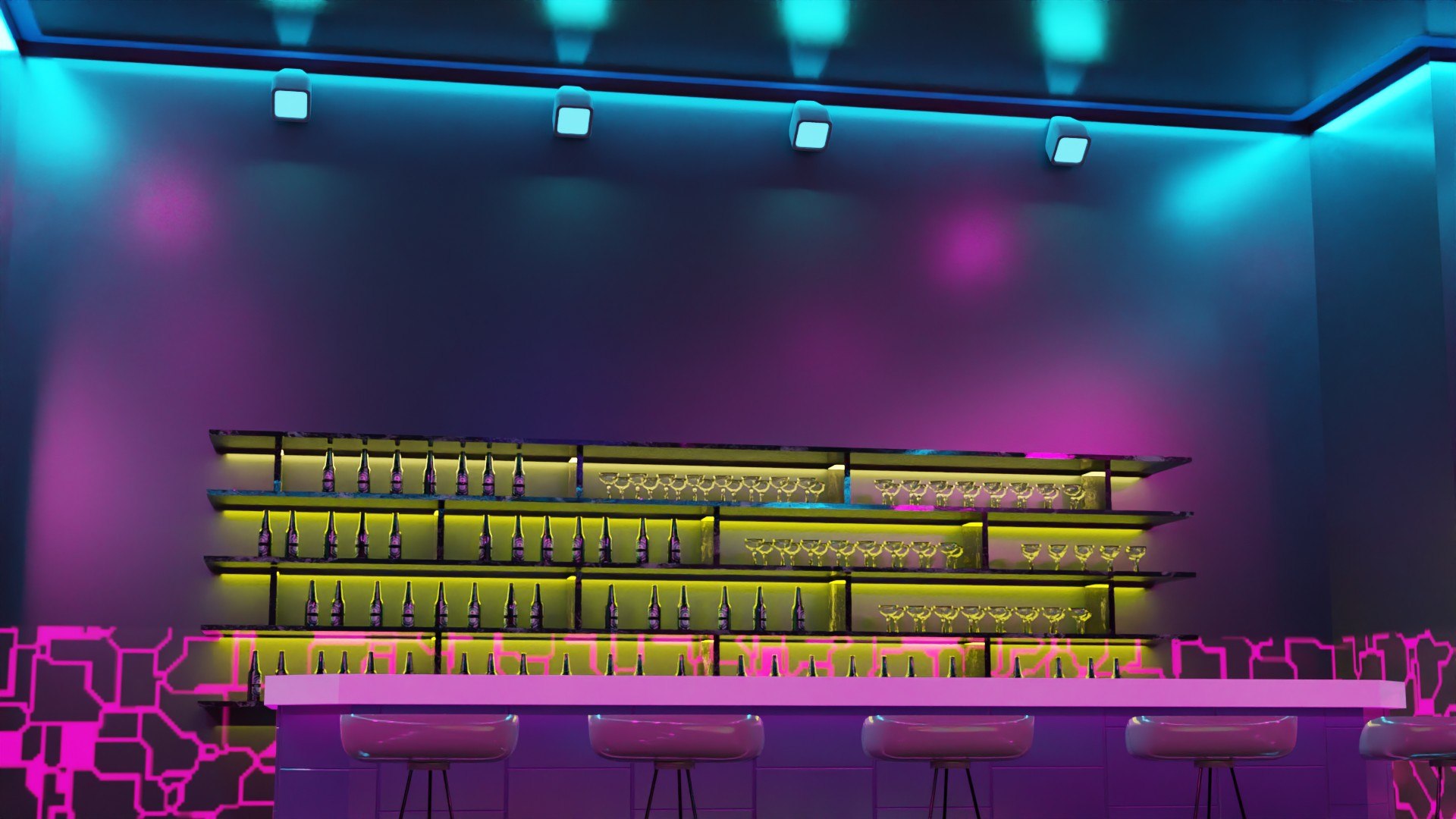 Night Club - Low Poly - Game Ready 3D Model - TurboSquid 2034708