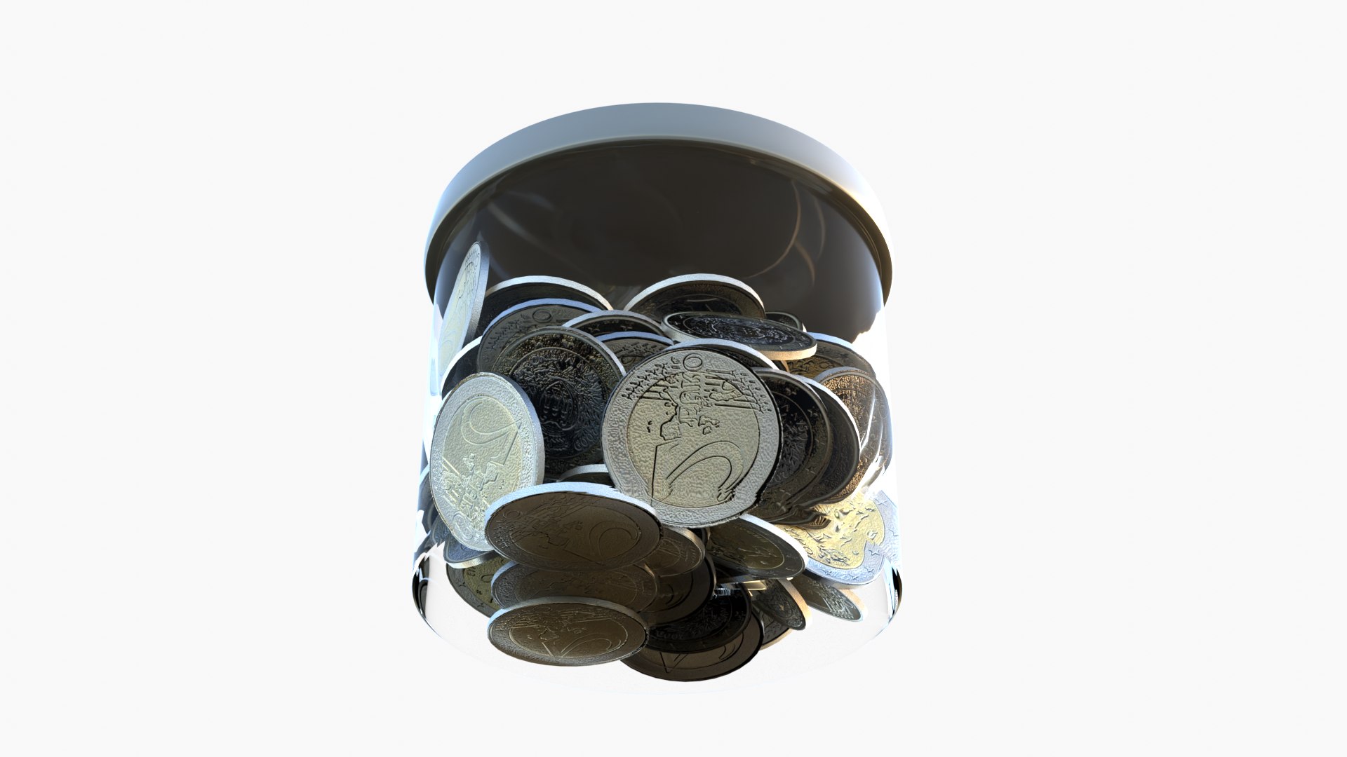 3D Coins In A Jar - TurboSquid 2208932