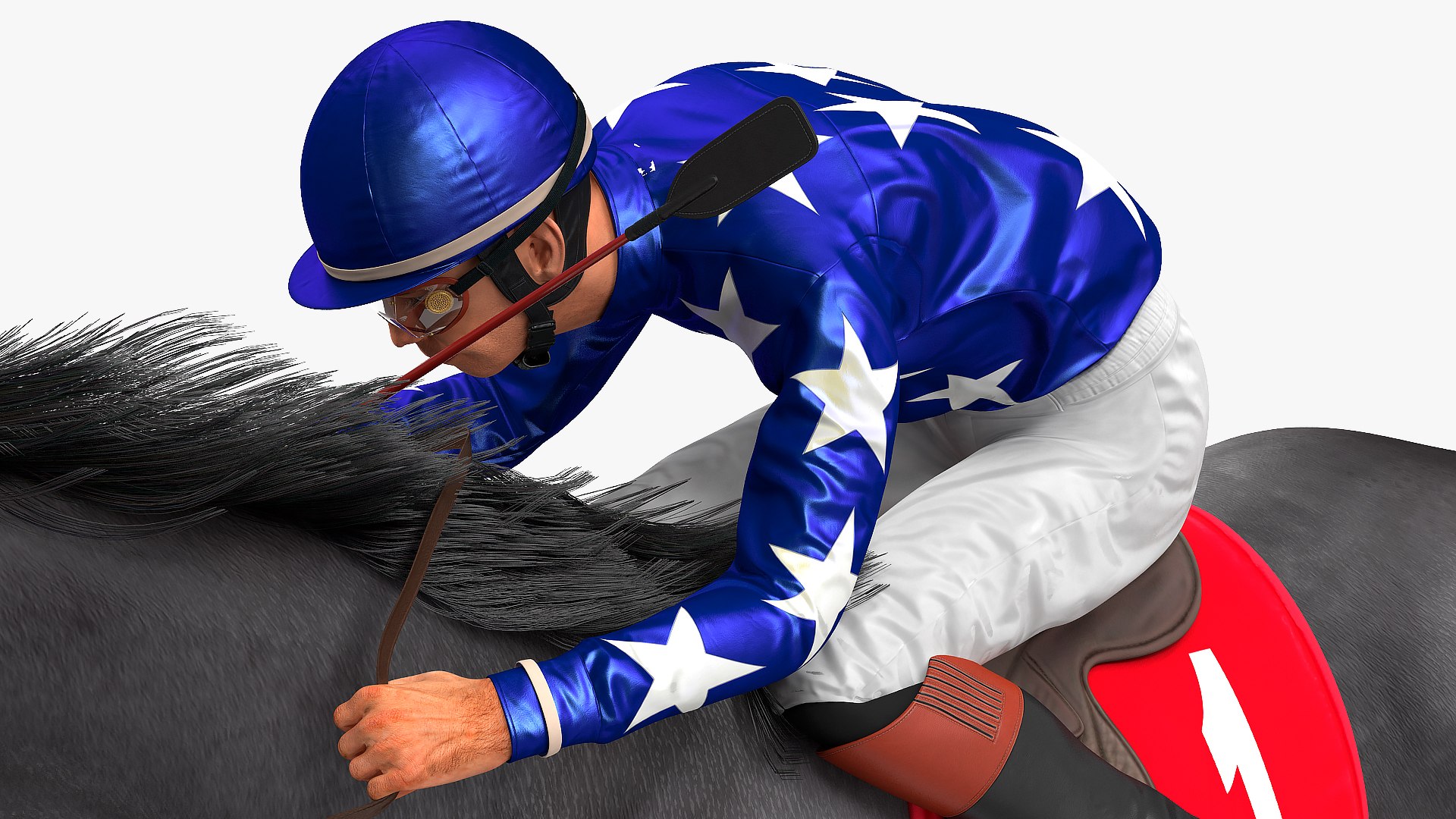 Black racing horse running 3D model - TurboSquid 1465396