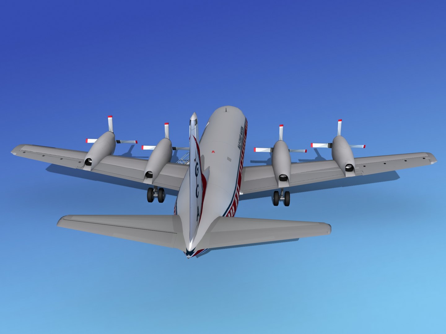 propellers l188 electra lockheed 3d model