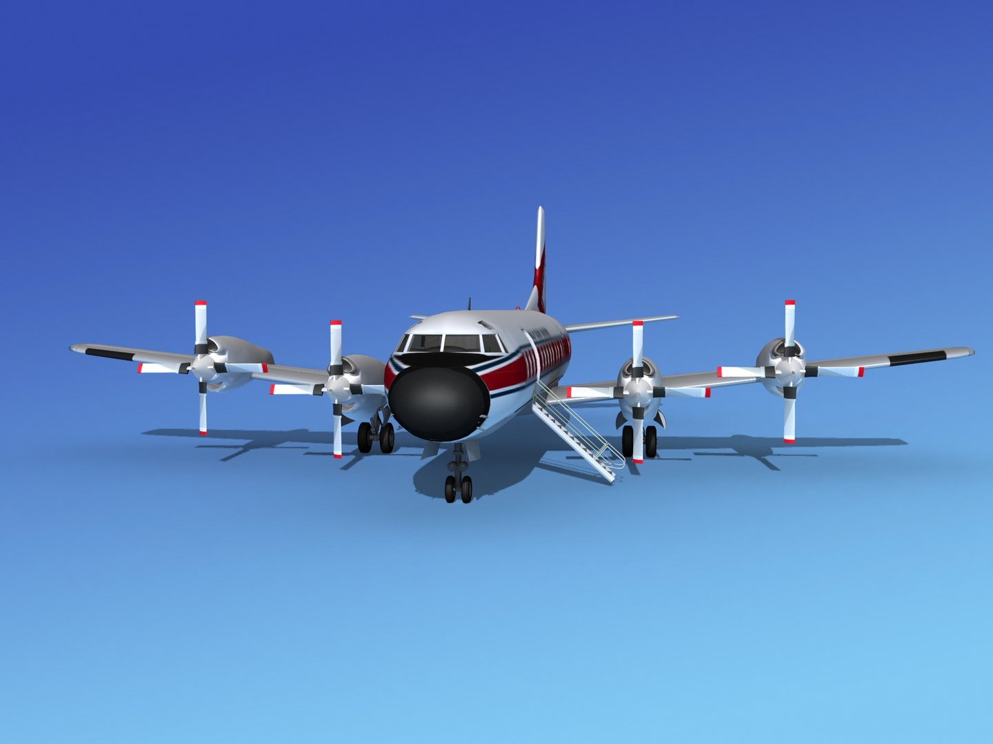 propellers l188 electra lockheed 3d model