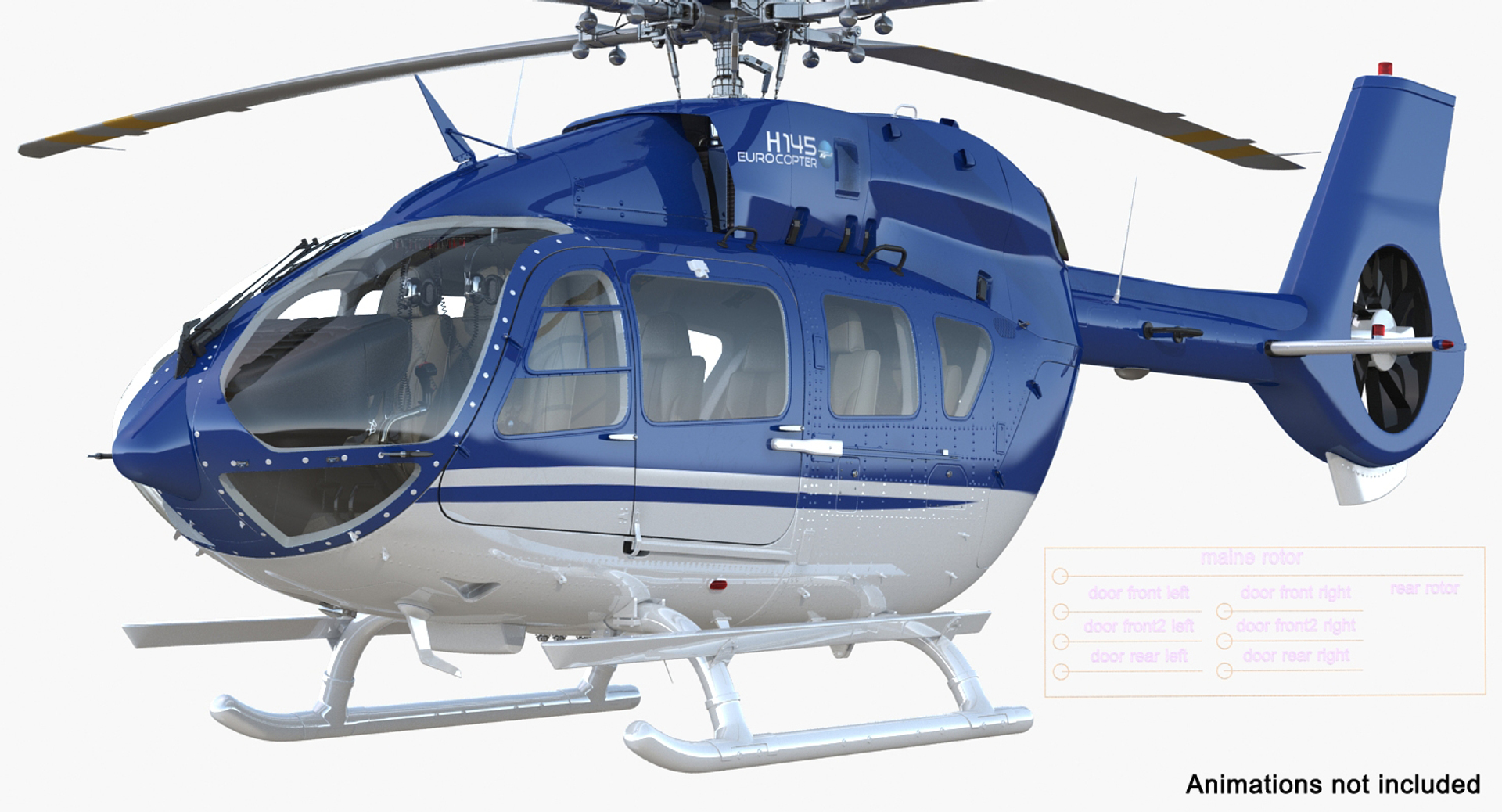 Civil Helicopter Airbus H145 3D Model - TurboSquid 1212098