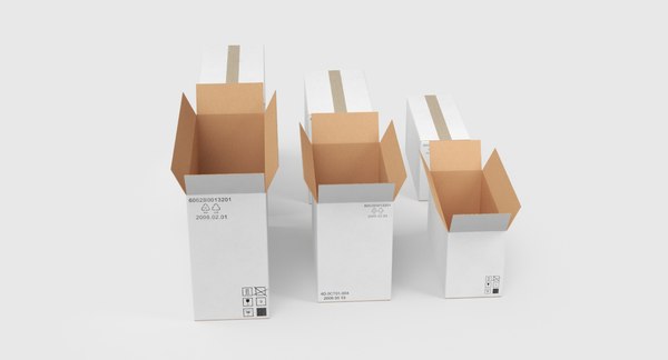 3D boxes white model - TurboSquid 1381316