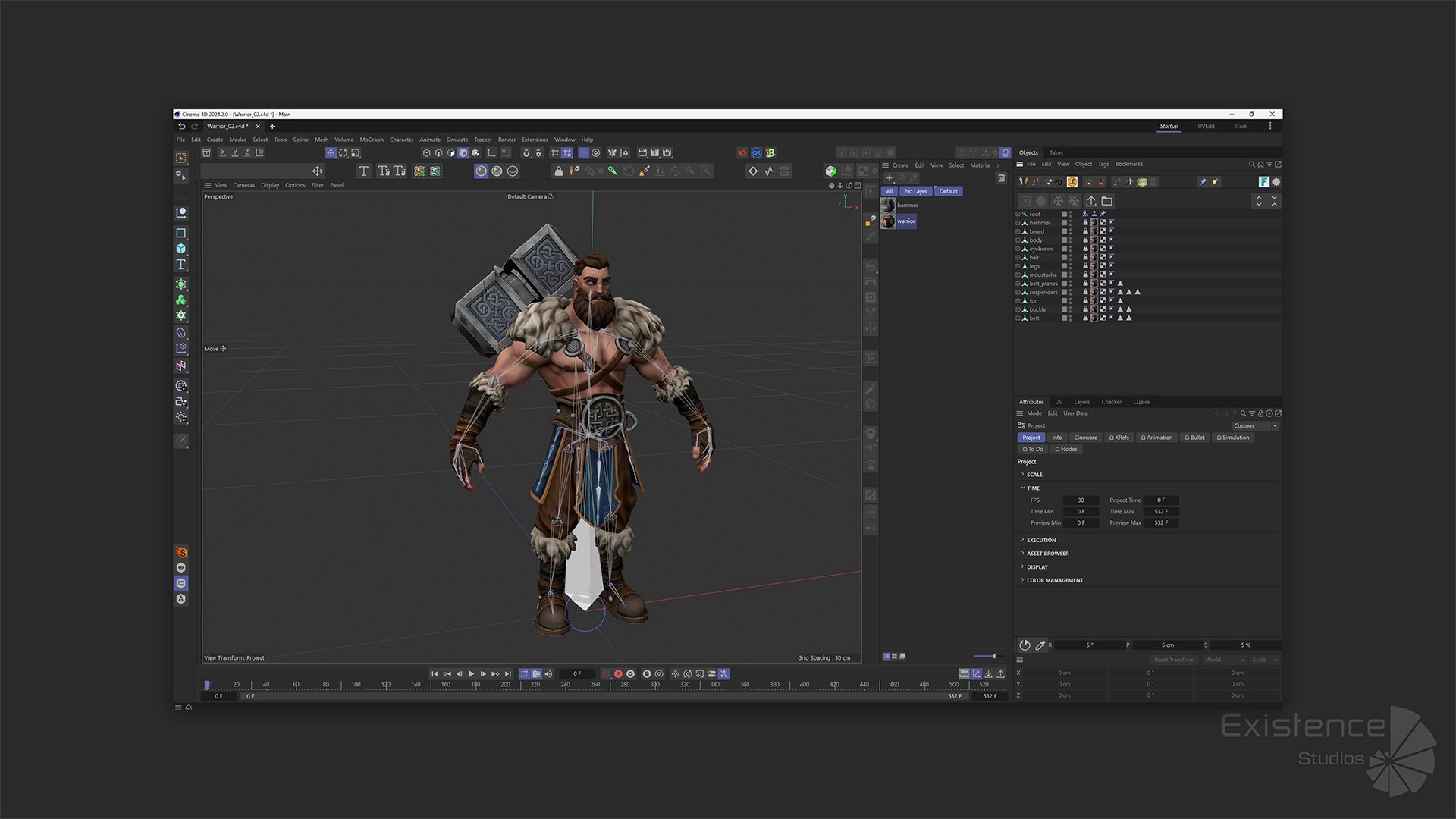 Stylized Warrior 02 - Heroes Fantasy Characters - Hammer Medieval - 27 ...