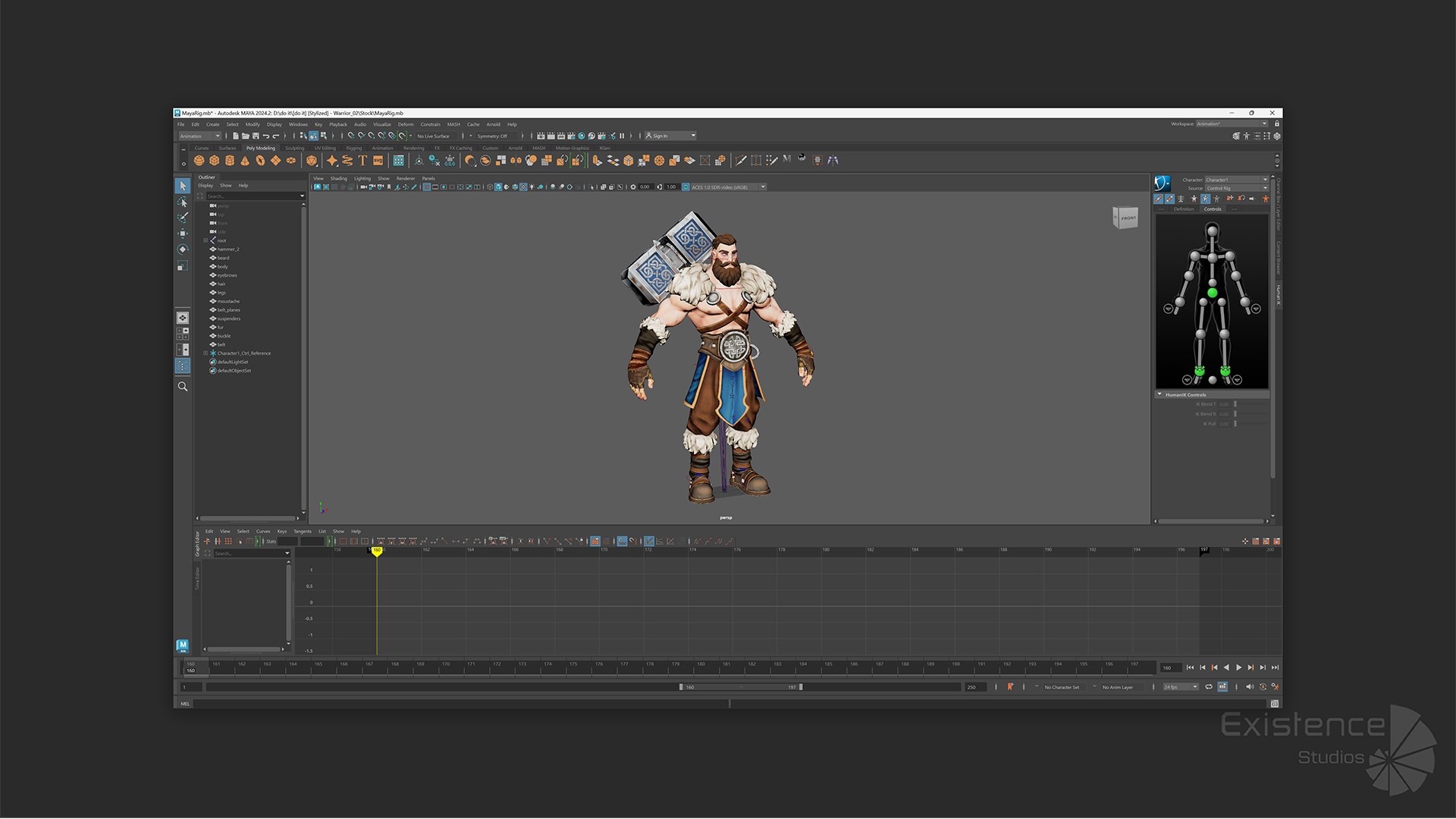 Stylized Warrior 02 - Heroes Fantasy Characters - Hammer Medieval - 27 ...