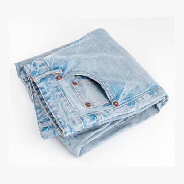 modelo 3d folded blue jeans for wardrobe clothing - TurboSquid 2030263