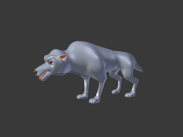 Cartoon wolf 3D model - TurboSquid 1649078