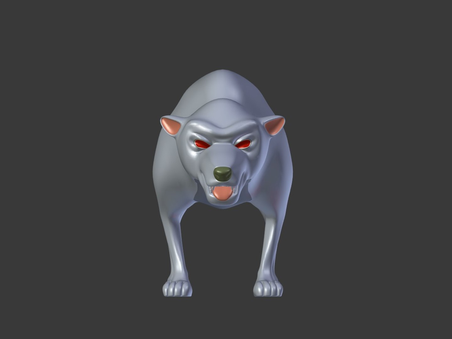 Cartoon Wolf 3D Model - TurboSquid 1649078