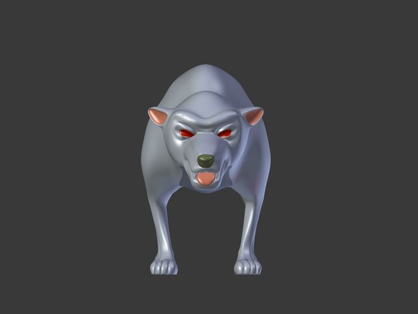 Cartoon wolf 3D model - TurboSquid 1649078
