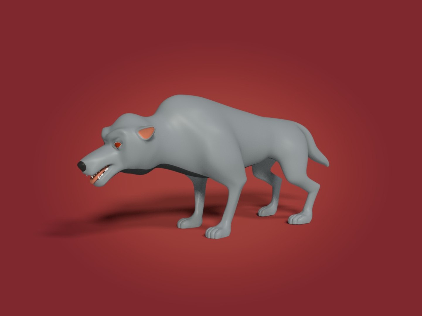 Cartoon Wolf 3D Model - TurboSquid 1649078