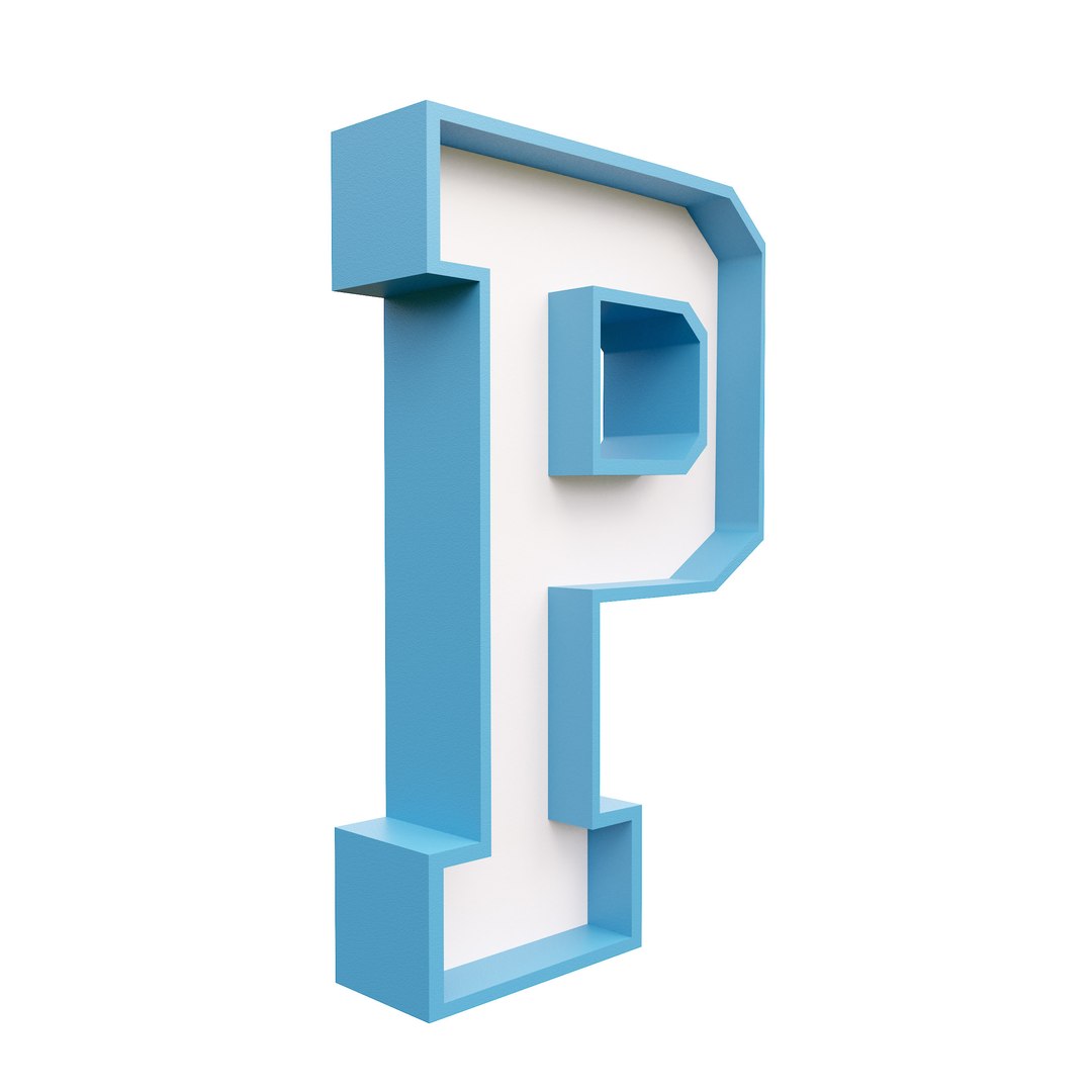 3D Marquee Letter P Glow Sign 3dmodel - TurboSquid 1975494