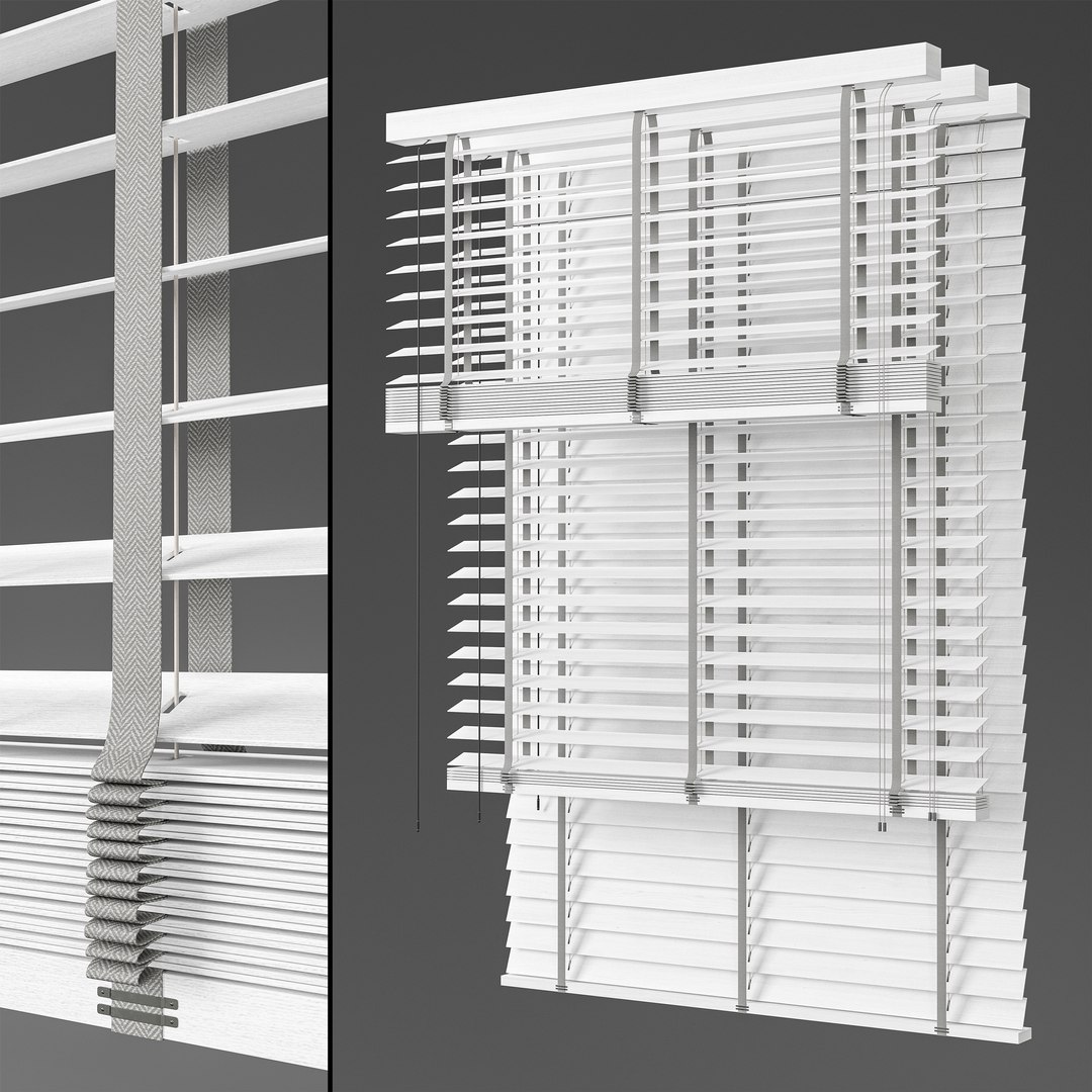 3D Wooden Blinds Set 05 - TurboSquid 2043015