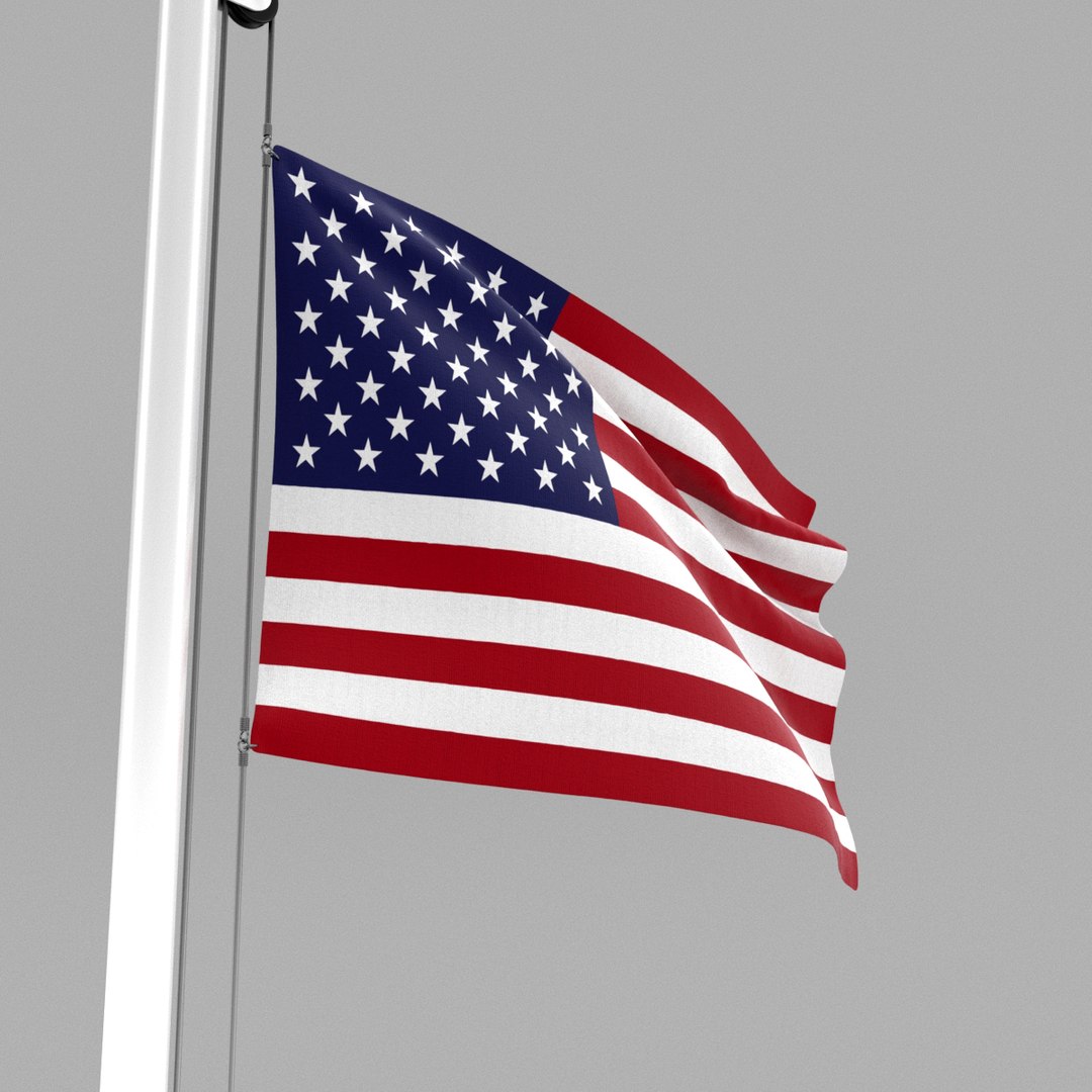 3D Flag United States Model - TurboSquid 1651382