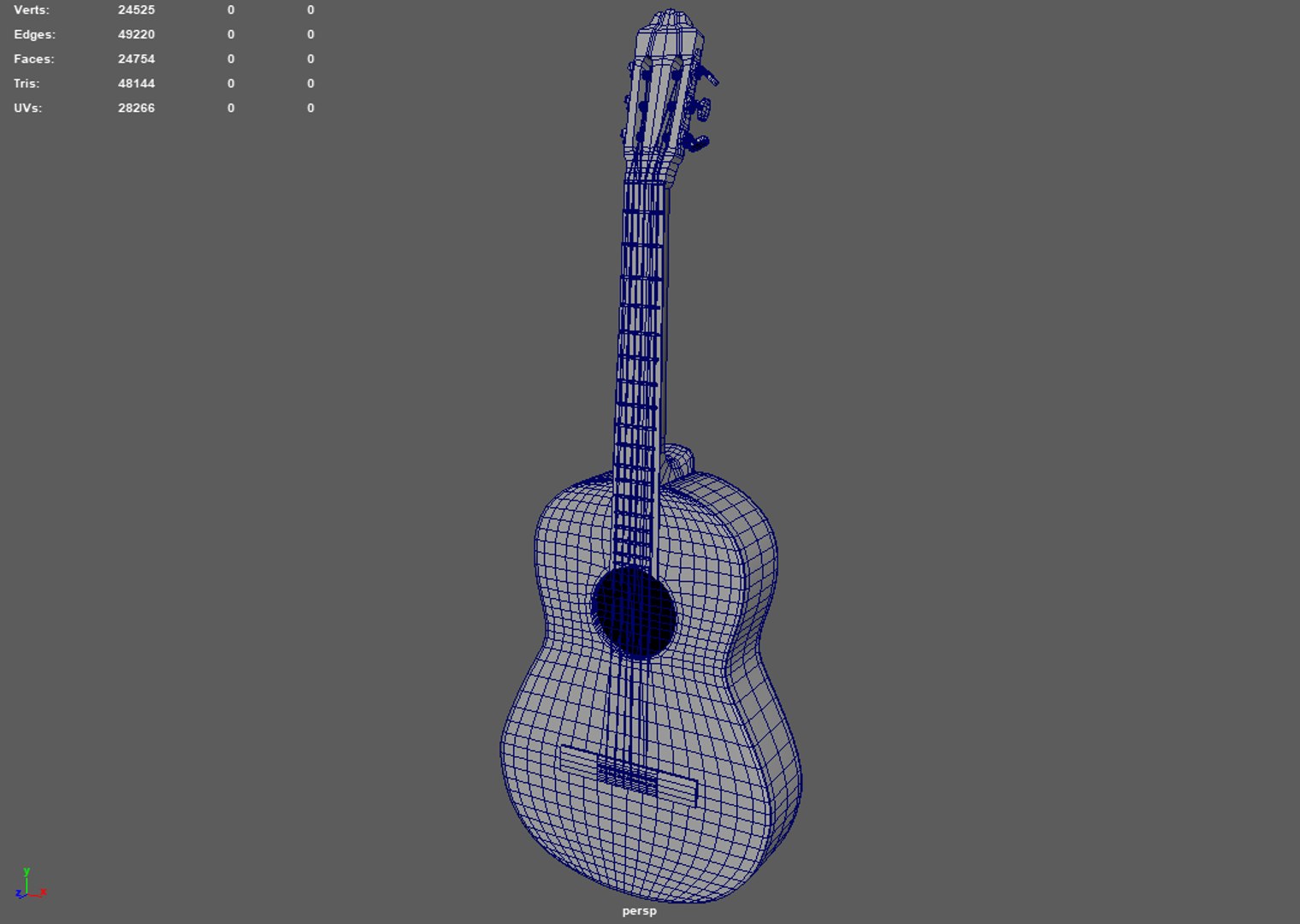 Classic Guitar Model - TurboSquid 1813206