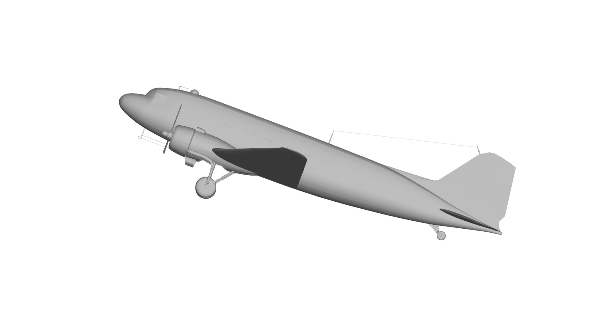 Douglas DC-3 3D Model - TurboSquid 1986757