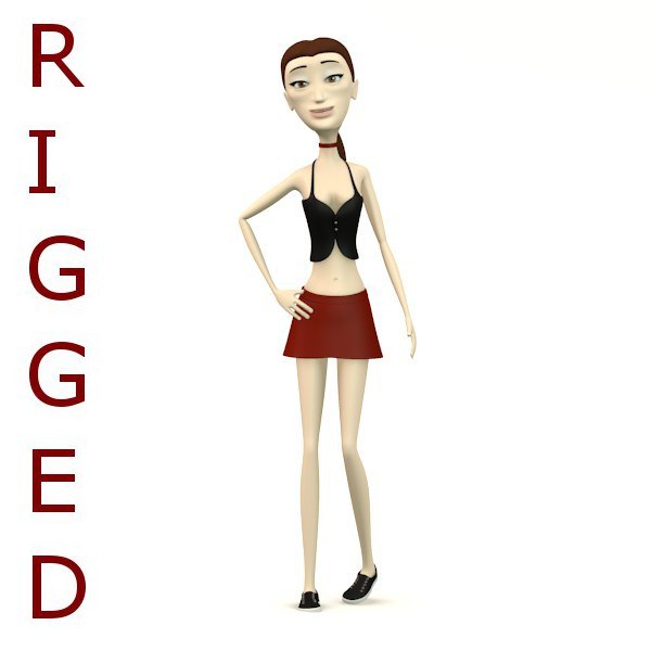 blend cindy casual clothes rigged
