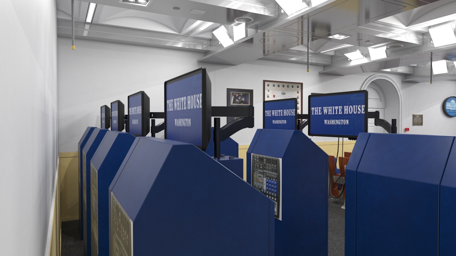 White House Press Room 3D model - TurboSquid 2136251