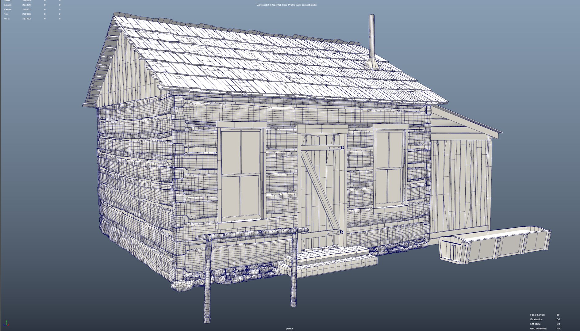 3D Frontier Log Cabin Model - TurboSquid 1296620