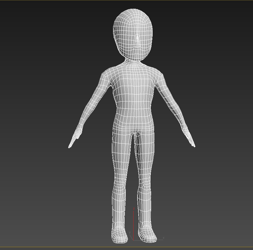 anime chibi base 3d obj