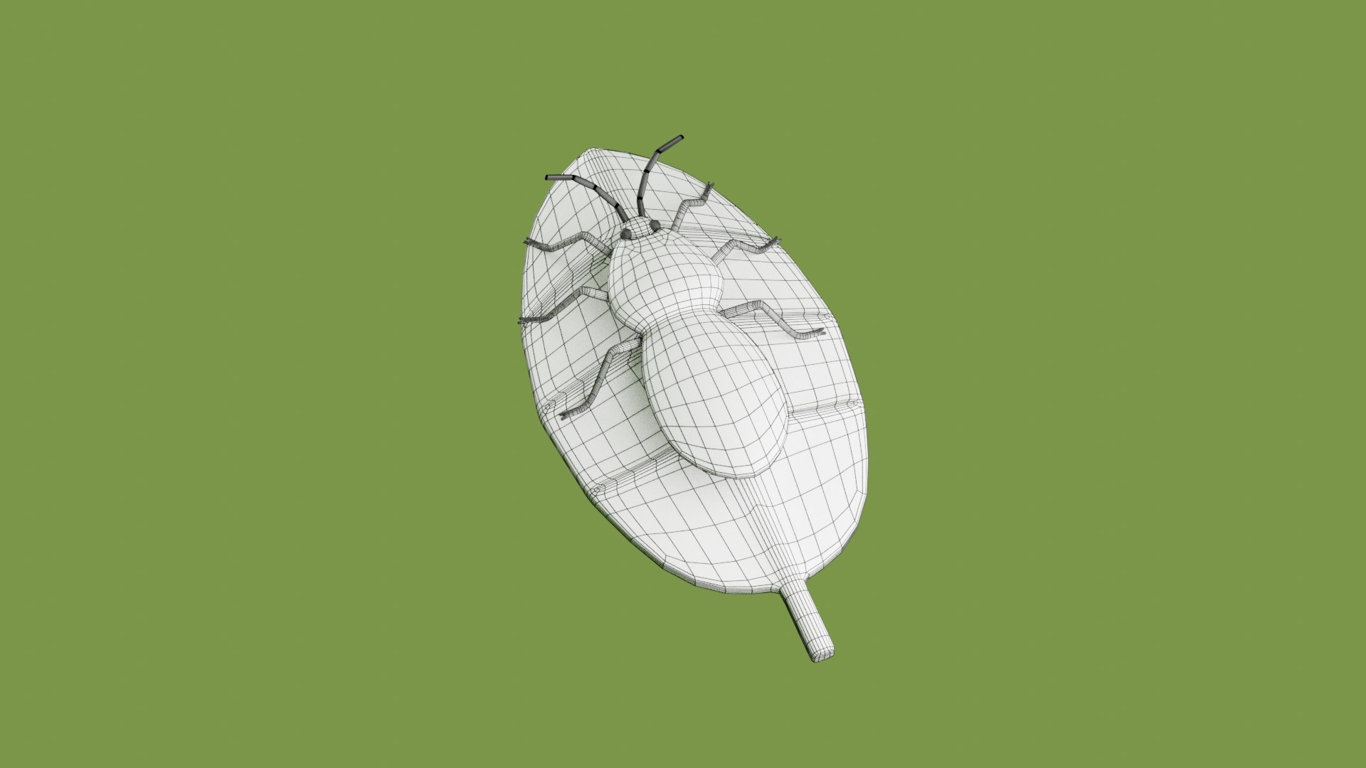 3D Bug With Leaf Model - TurboSquid 2050876