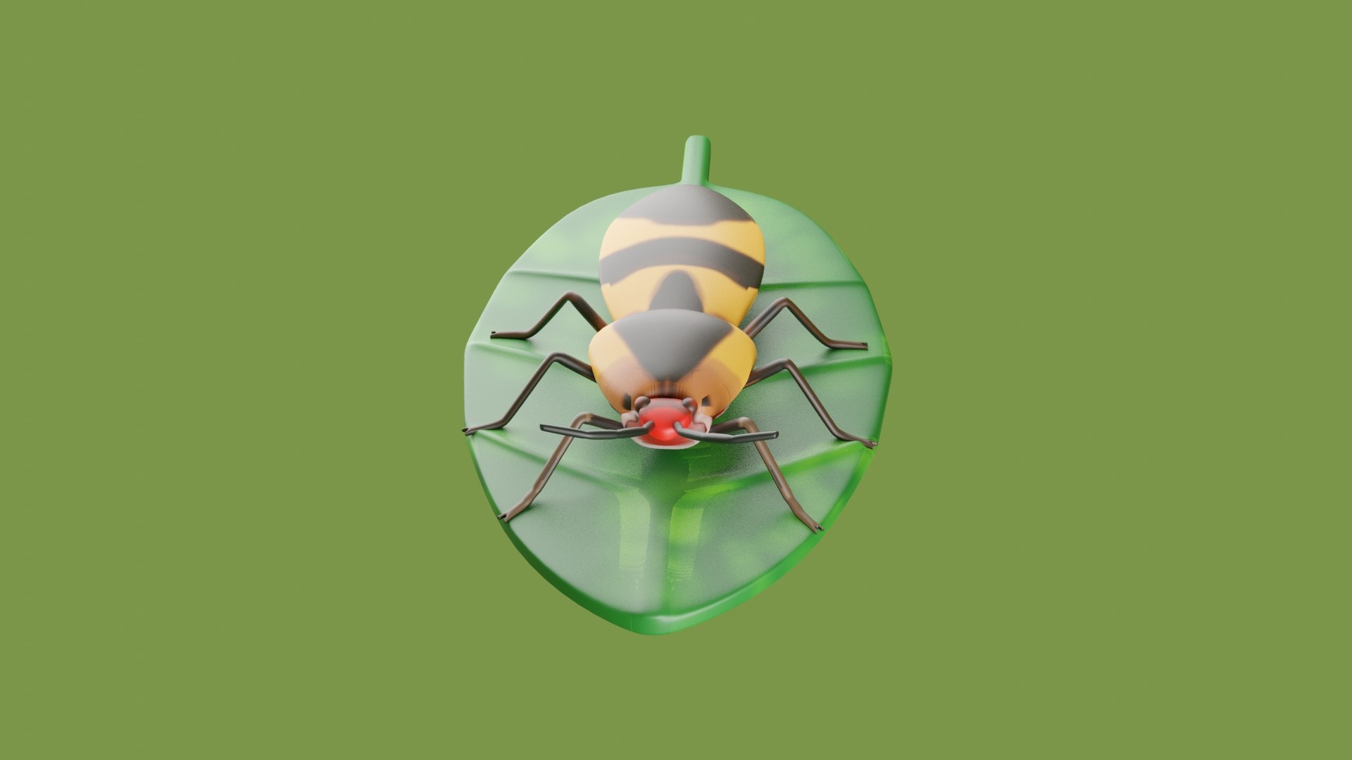 3D Bug With Leaf Model - TurboSquid 2050876