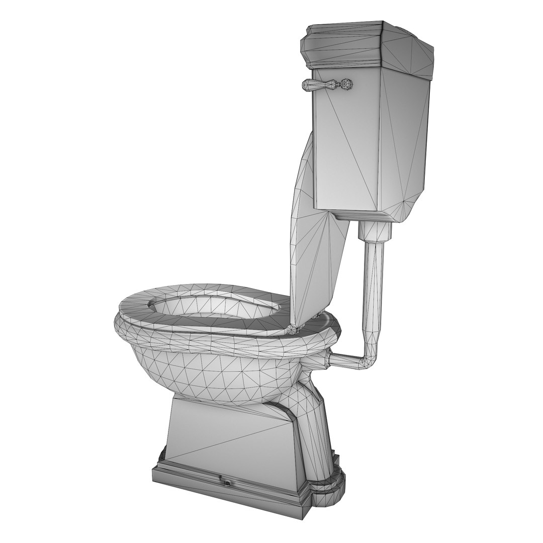 3D Model Traditional Toilet - TurboSquid 1892260