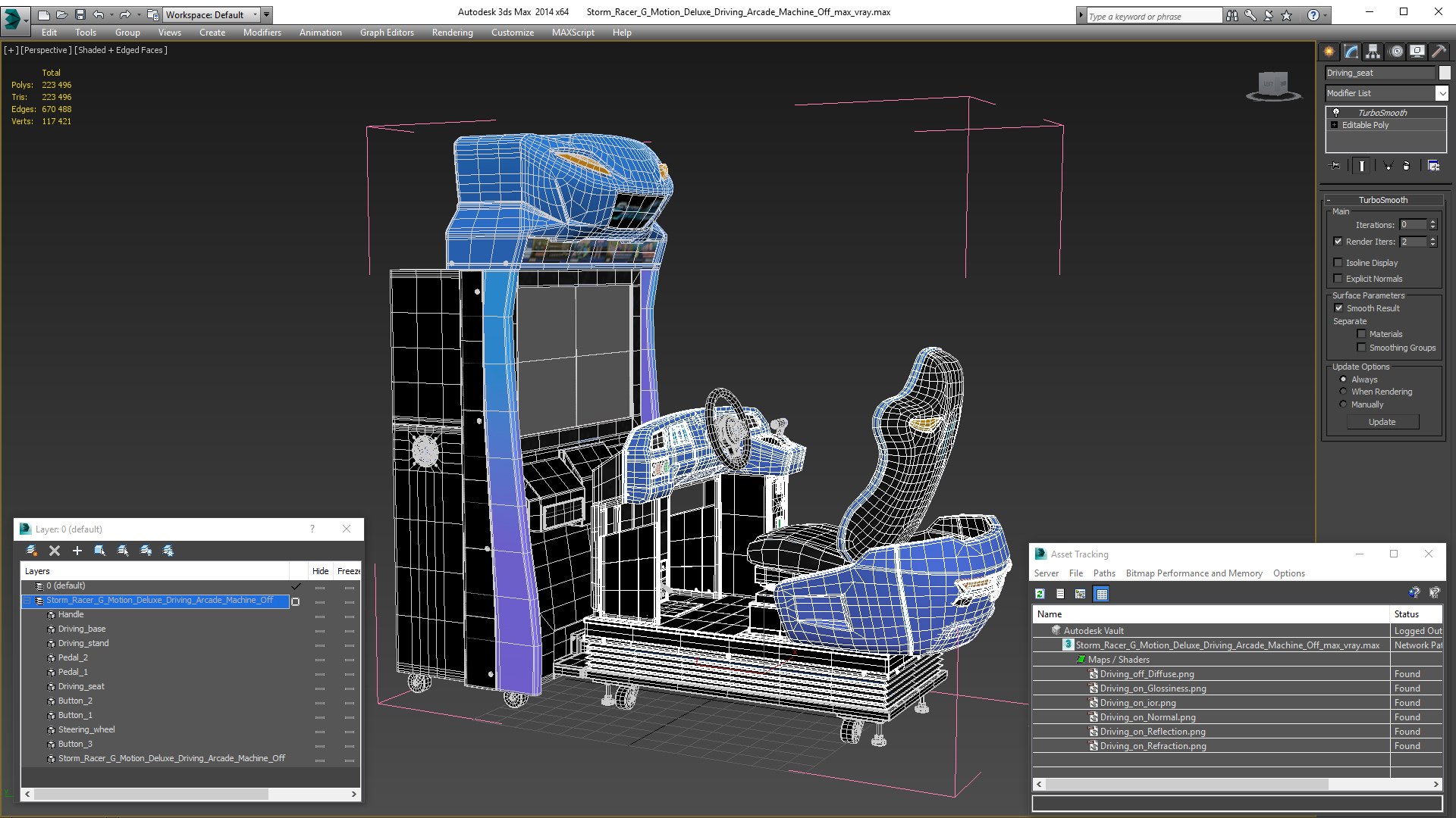Storm Racer G Motion Deluxe Driving Arcade Machine Off 3D - TurboSquid ...