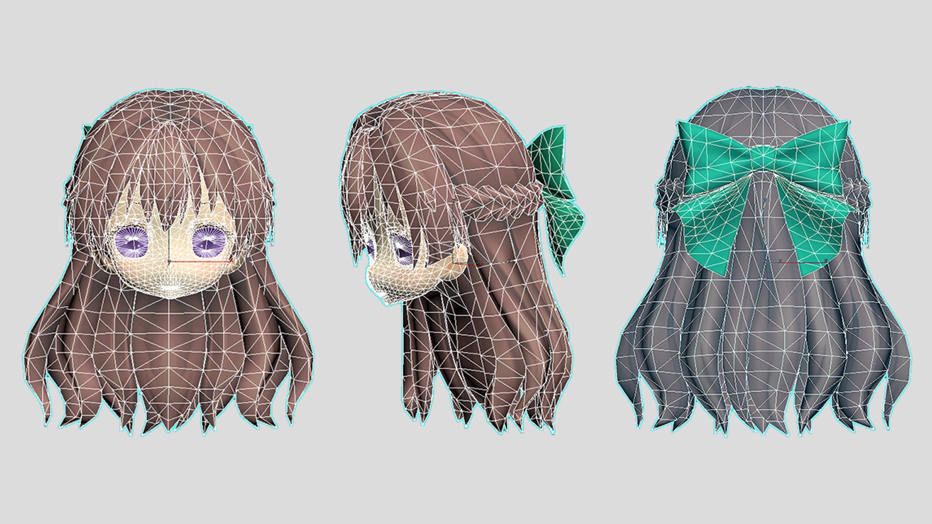 3D Female Hair Collection - Game Ready Model - TurboSquid 1911174