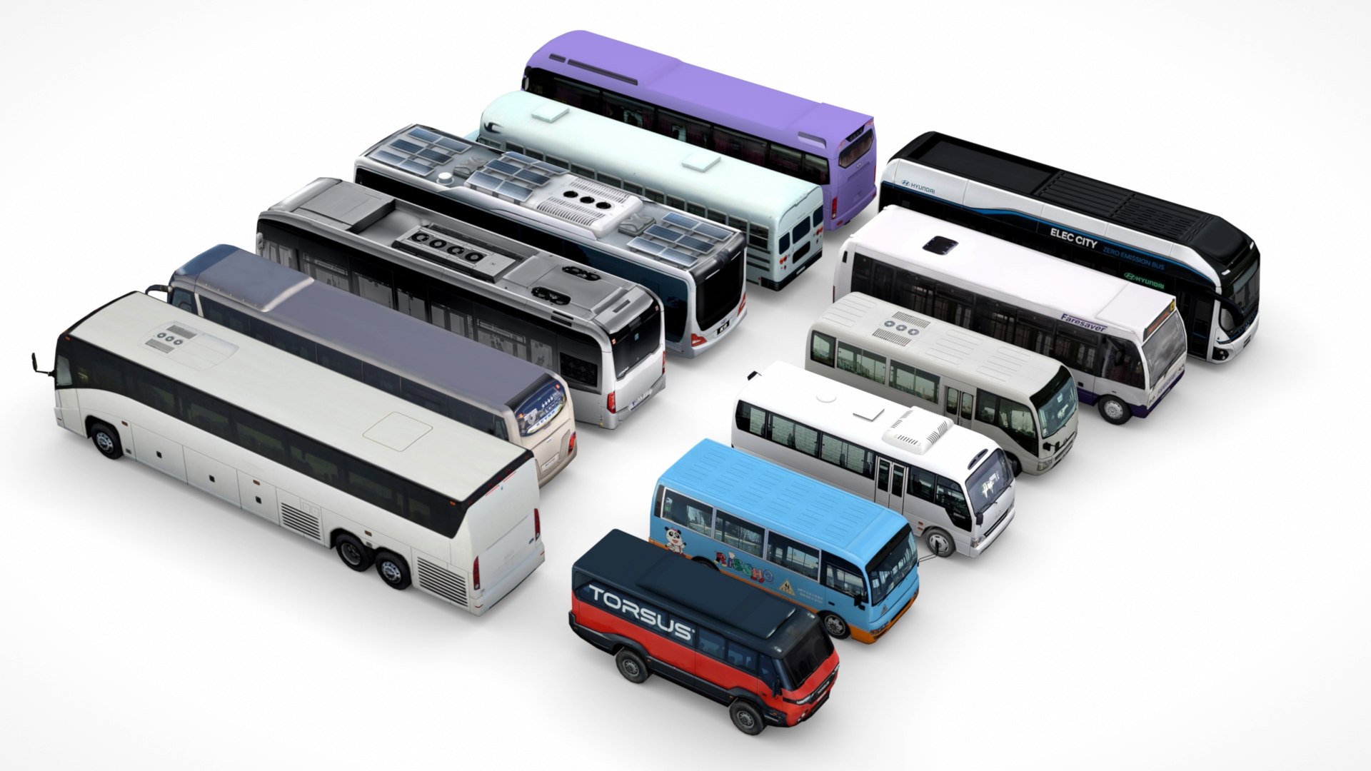 12 Lowpoly Buses Vol1 3D Model - TurboSquid 1991573