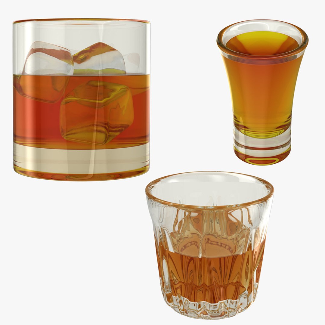 3D realistic glass whisky model - TurboSquid 1560271