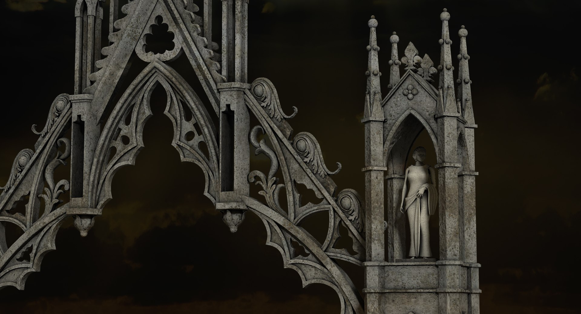 3d Model Gothic Gate
