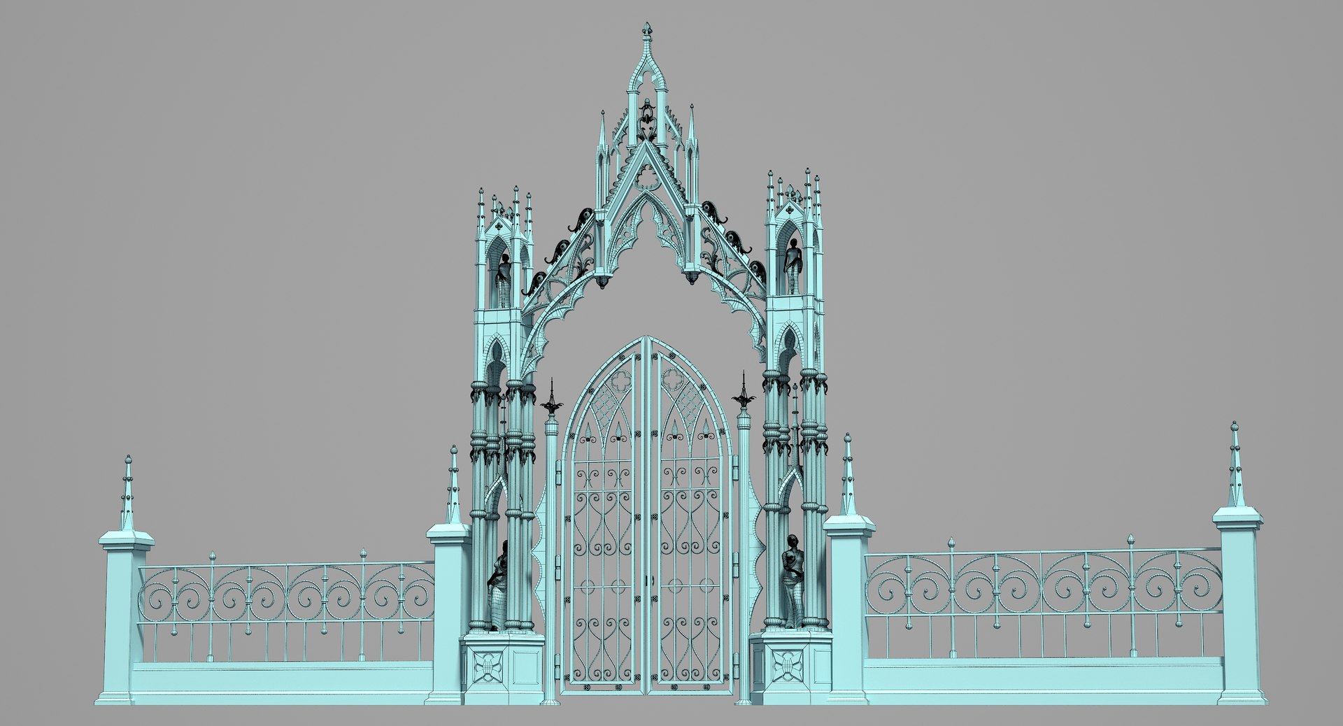 3d Model Gothic Gate